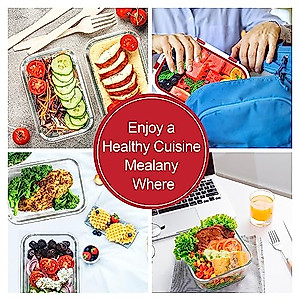 VERONES 10 Pack Glass Meal Prep Containers, Airtight Glass Lunch Containers, Stackable Glass Food Storage Containers Set with Lids,BPA-Free, for Microwave, Oven, Freezer & Dishwasher Friendly,Red