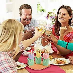 COcnny 3pcs Spring Tulip Candle Easter Decor, Tulip Shaped Scented Candles Decorations, Flower Aesthetic Paraffin Soy Wax Stress Relief Aromatherapy Candle for Home Bedroom Birthday Gift Party Favors