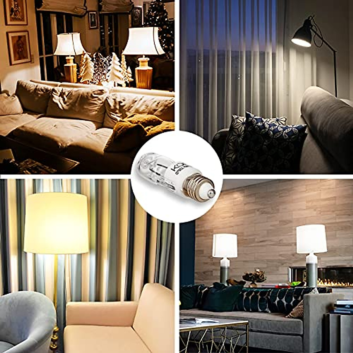 (Pack Of 4) Q75CL/MC - 75 Watt JD T4 E11 Mini Candelabra Base 120V Clear Light Bulbs