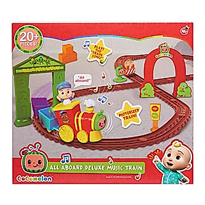 CoComelon All Aboard Musical Train, Officially Licensed Kids Toys for Ages 18 Month, Gifts and Presents by Just Play, Amazon Exclusive