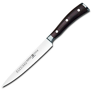 Wusthof IKON Flexible Fillet Knife, 6", Brown