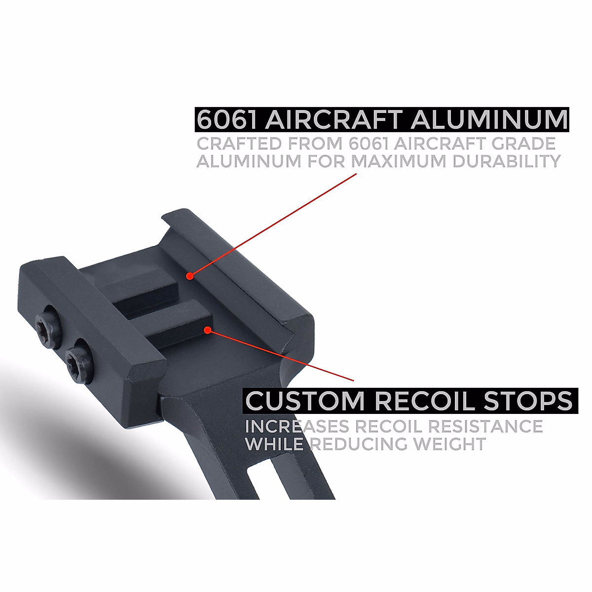 Monstrum Alpha 1-6x24 First Focal Plane FFP Rifle Scope with MOA Reticle | H-Series 30mm Offset Scope Rings | Bundle