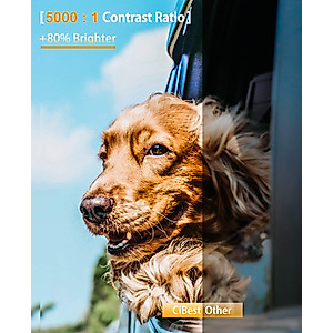 Mini Projector for iPhone, 1080P DVD Projector with Bluetooth and 120 inches Screen, Portable Video Projector for Outdoor Family Movie Night Compatible Phone/HD/Stick/USB,Built in DVD Player Projector