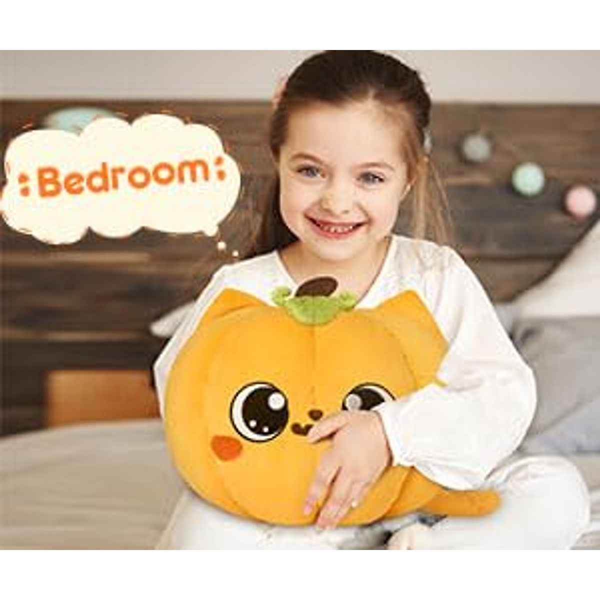 Officygnet Cute Plush Pillow, Soft Stuffed Animal Plush Toys, Kawaii Pumpkin Cat Plushies Pillow Dolls for Kids Adult, Ideal Christmas Birthday Gift for Girls Boys Girlfriend