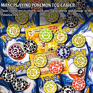 CZYY Damage and Status Counters Set of 24 Acrylic Effect Tokens Combatible with TCG