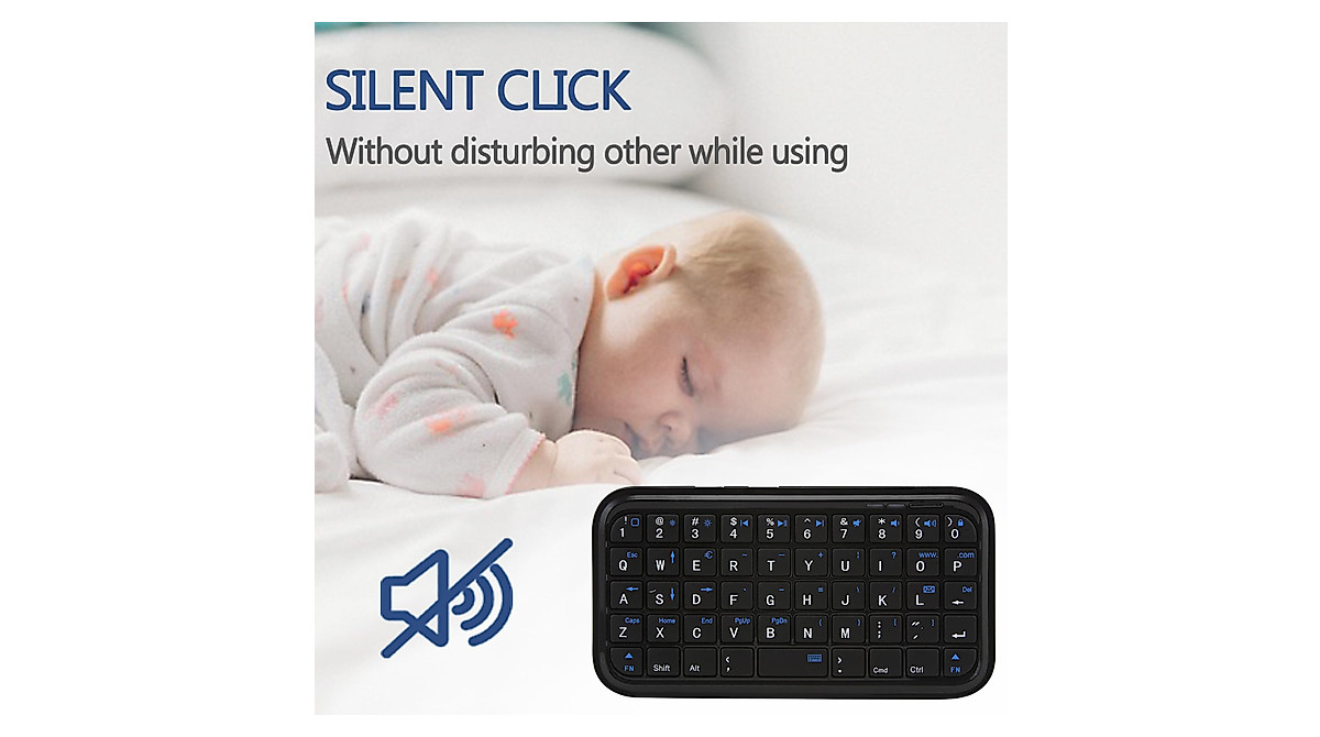 Ultra Slim Wireless Bluetooth Keyboard for Travel