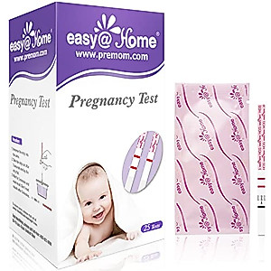 Easy@Home Pregnancy Test Strips: Early Detection hCG Tests 25 Pack, EXP 11-30-2023 EZW1-S-25