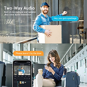 blurams 2pc Outdoor Pro, Security Camera Outdoor System 1080p FHD Outside w/Two-Way Audio, Starlight Night Vision, Facial Recognition, Weatherproof, Cloud/Local Storage, Compatible with Alexa