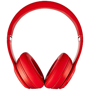Beats Solo 2 WIRED On-Ear Headphone NOT WIRELESS - Red (Renewed)