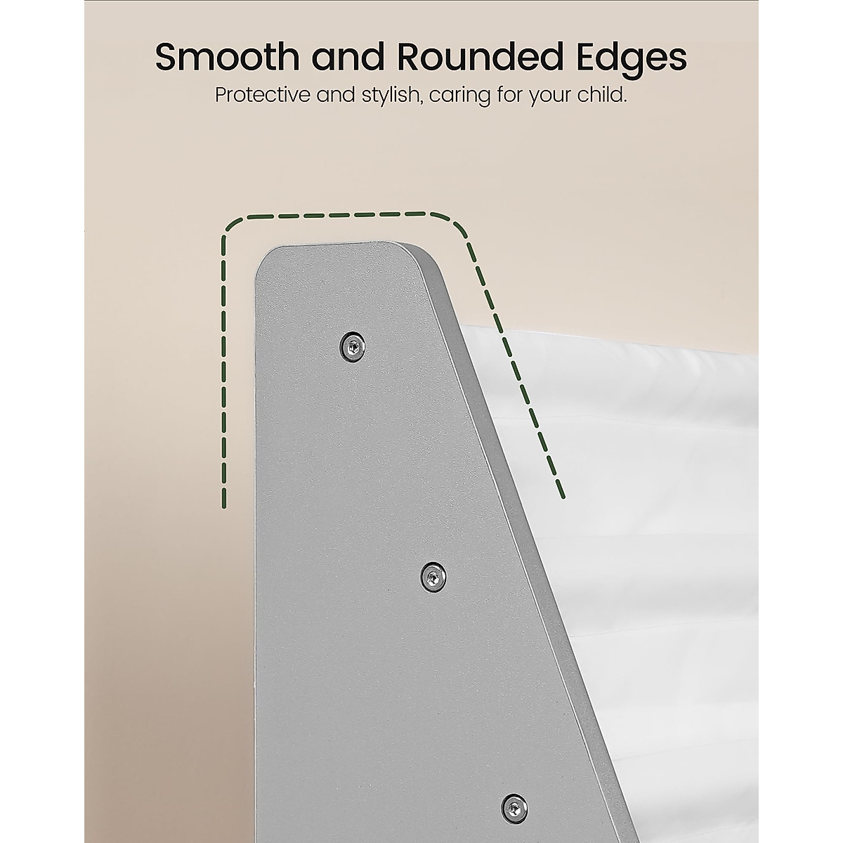 CHOEZON 6-Tier Kids Bookshelf, Kids Sling Bookcase, Magazine and Book Storage Rack, Large Capacity Book Organizer, Book Shelf for Kids Room, Bedroom, Nursery, Playroom, White and Gray MCW07WG