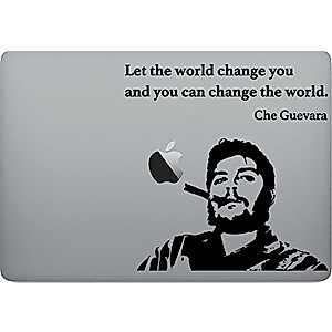 WOLFING MacBook Sticker Art Sticker Skin Sticker Che Guevara Chegebara Smoking sigar Black 15" 279