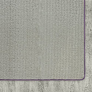 Joy Carpets Endurance Solid Colored Area Rug in Color Purple, 12' x 6'