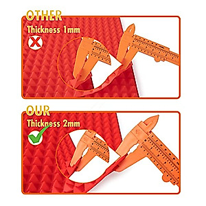 Wolecok Silicone Pyramid Pan,16 x 11 inches Large Red Pyramid Baking Mat, Cooking Pan Oven Tray Baking Sheet Pastry Cooking Mat 2 Pack(Red)