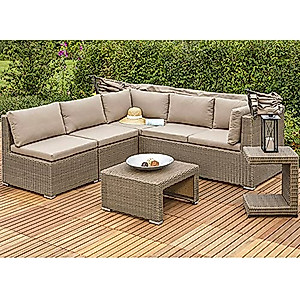 TECOSARA Patio Cushion Covers for 5 Pcs Patio Furniture Sets, 10 Covers Outdoor Cushion Covers for Seat and Back, Water Repellent Outside Cushion Covers Taupe