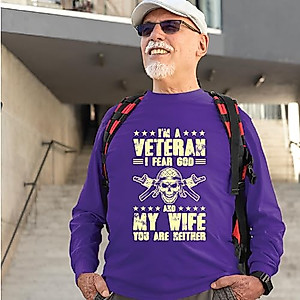 Gift for Fear God and Wife Lovers Perfect for Non Veterans Black and Muticolor Unisex Long Sleeve T Shirt