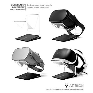 The Original Universal Illuminated RGB VR Charging Stand for Meta Quest 3/2 / 1 / Pro, Oculus, Vision Pro, HTC, Rift-s, PSVR, Index All VR Headsets | Black Aura v1.0