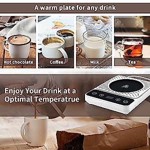 Mug Warmer,Coffee Warmer for Desk with Auto Shut Off,Keep Temperature Up to 131℉/ 55℃ for Office/Home to Warm Coffee Tea Milk Candle Heating Wax,Great Gift for Christmas