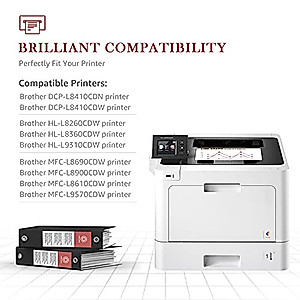 Toner Kingdom Compatible Toner Cartridge Replacement for Brother TN436 TN433 High Yield TN-436 433 TN431 431 for Brother HL-L8360CDW HL-L8360CDWT MFC-L8900CDW HL-L8260CDW MFC-L8610CDW Printer (4 Pack)