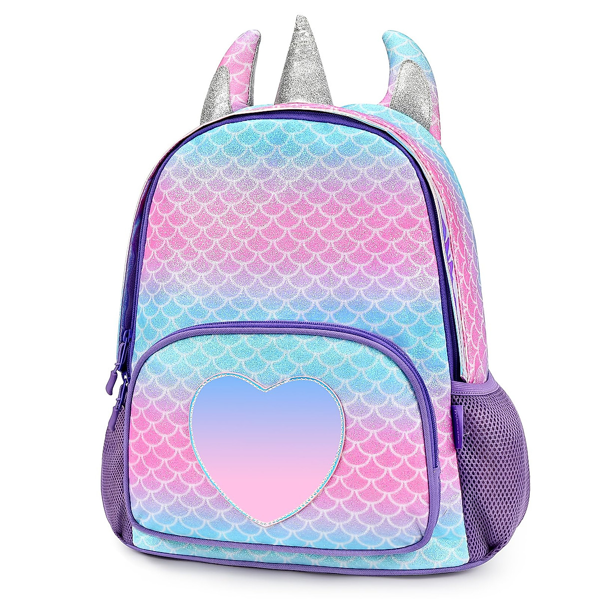 mibasies Kids Unicorn Backpack for Girls Rainbow School Bag (Rainbow Glitter)