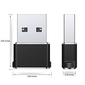 Basesailor USB to USB C Adapter 2Pack,Type C Female to A Male Power Adapter for iPhone 16 15 14 13 Mini Pro Max,CarPlay,Airpods,iPad Air 4 5,Samsung Galaxy Note 20 S24 24 S23 FE Plus Ultra,Google 9 8