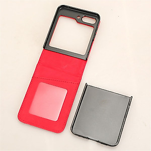 DAMONDY for Galaxy Z Flip5 5G Wallet Case,Samsung Z Flip5 5G Phone Case, Leather Flip Case Classic Design with Card Slot and Magnetic Closure Flip Fold Case for Samsung Z Flip5 5G -Blue