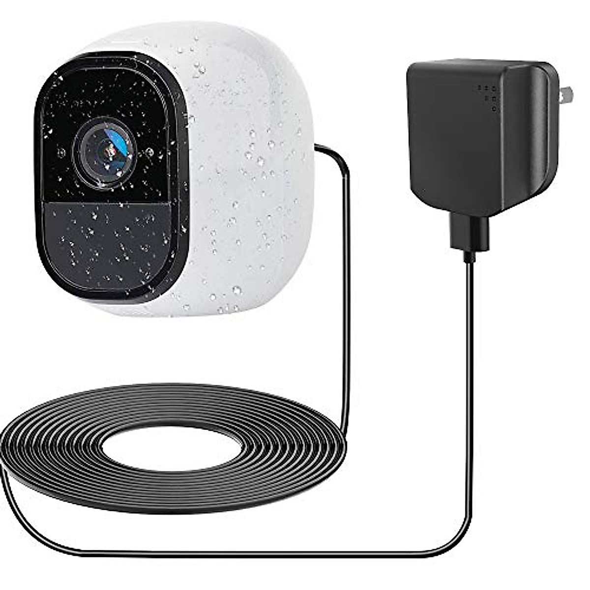 Taken 16.5ft Charging Cable, Quick Charge Power Adapter, Waterproof Outdoor/Indoor Charging Adapter & Power Extension Cord for Arlo Pro & Pro 2, Arlo Go, Other Smart Security Home Camera, 1 Set, Black