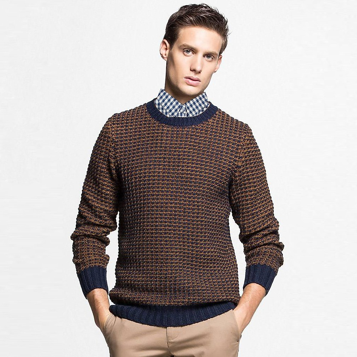 Vpang Women's Stylish Detachable Half Shirt Blouse False Collar Plaid Shirt Collar Fake Collar Dickey Collar (Blue)