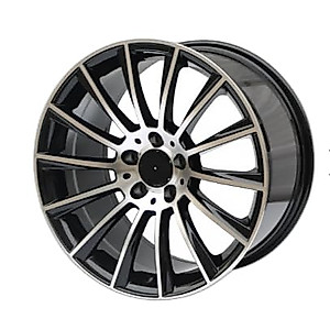 NEW 18x8.5 BLACK MACHINED FACE S63 AMG STYLE WHEELS RIMS FITS MERCEDES BENZ BOLT PATTERN 5x112 ONE WHEEL (1)