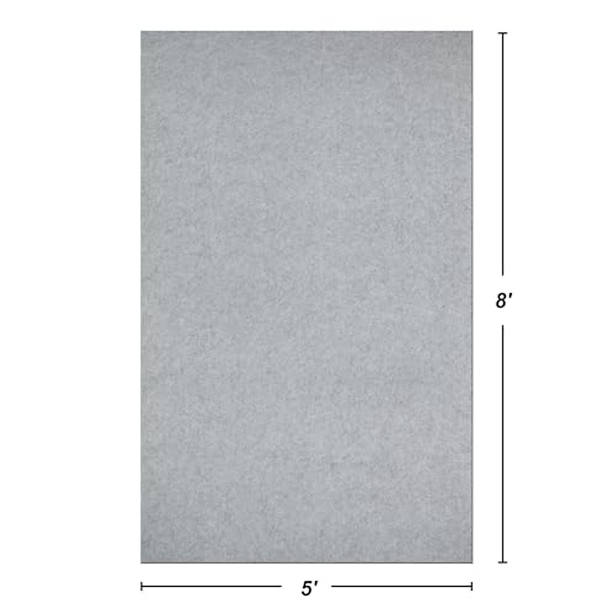 ITSOFT Ultra Premium Non Slip Felt Area Rug Pad, Thick Cushioned Gripper Pad for Hardwood Floors Under Carpet Protects Floors, 1/4" Thickness, 5 x 8 Feet