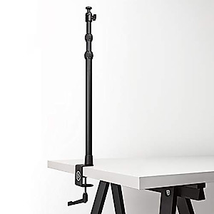 Elgato Master Mount L - Premium Desk Clamp with Pole extendable up to 125cm/49in and 1/4 inch Thread to Mount Lights, Cameras, and Microphones, perfect for Streaming, Videoconferencing, and Studios