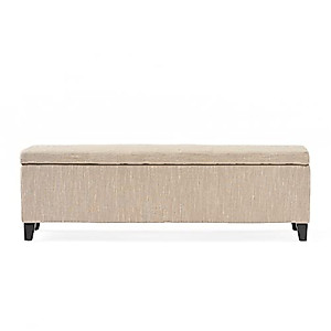 Christopher Knight Home Glouser Fabric Storage Ottoman, Sand