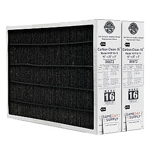 Lennox Healthy Climate Lennox X6672 16x25x5 Healthy Climate Carbon-Clean MERV 16 Filter Bundle with Same Day Supply Filter Change Reminder Magnet (2-Pack) 2 Count (Pack of 1)