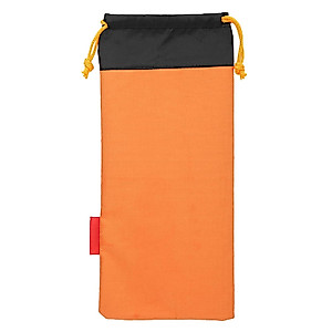 Alomejor Tent Peg Bag Camping Portable Tent Stakes Bag Hammer Nail Pouch for Hiking Camping Tent Hammers and Other Accessoris (Orange)