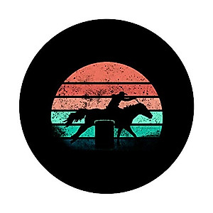 Barrel Racing Country Girl - Vintage Sunset Retro Rodeo PopSockets Swappable PopGrip
