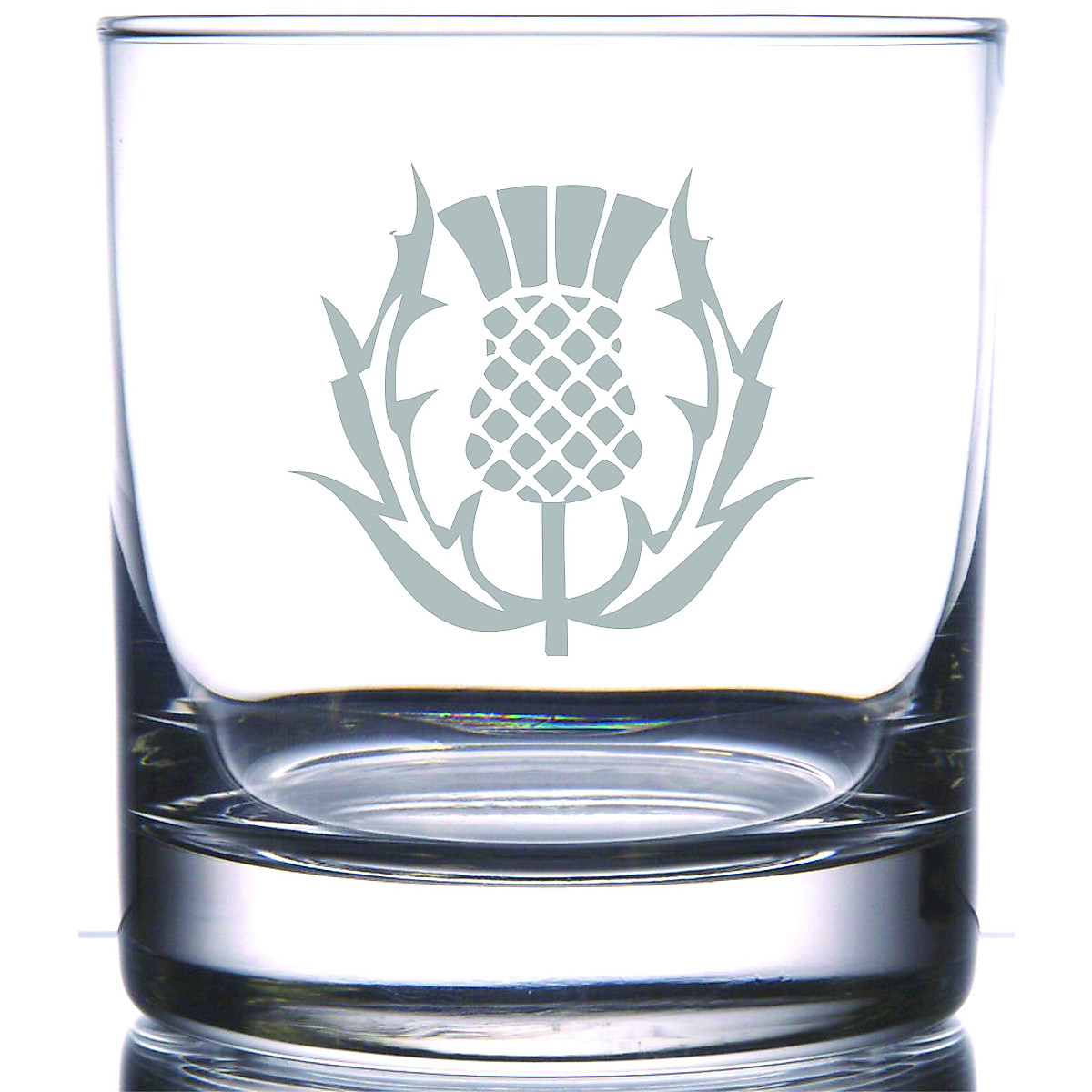 IE Laserware Celtic Thistle Rocks Whiskey Glass | National Symbol of Scotland Gaelic Celtic Irish Regions | Perfect for Scot or Irish Friends, Family, Outlander, Highlander Fans