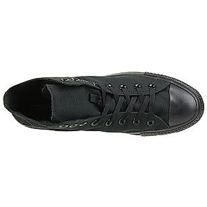 Converse Unisex Chuck Taylor All Star High Top Sneakers (6 Women / 4 Men, Black Monochrome)