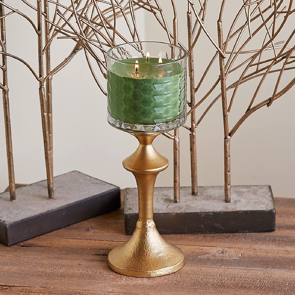 Root Candles Holiday Scented Candles Honeycomb Glass Premium 3-Wick Handcrafted Beeswax Blend Candle, 12-Ounce, Winter Balsam