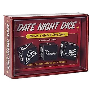 Date Night Dice: Dinner, a Movie & Then Some (Novelty Game for Couples, Dinner, Movie, and Sex Decision-Making Dice for Relationships), Multicolor