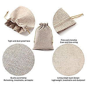 YoungJewl 24 Burlap Bags with Drawstring Mixed Color Drawstring Gift Bag Jewelry Pouch Hessian Bags Burlap Sacks for Wedding Party Favors DIY Craft(5x7Inch)