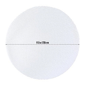 Inchant 5Pcs Kitchen Silicone Steamer Mesh Non-Stick Pad Round Shape Dumplings Mat Steamed Buns Baking Pastry Dim Sum Mesh（11" Diameter）