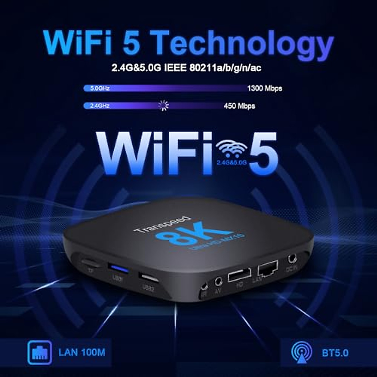 Android TV Box 13.0 2GB 16GB Support 8K 6K 2.4G 5.0G WiFi TV Box Android 2023 RK3528 Chipset with HDR10 BT5.0 USB 3.0 3D 100M Ethernet