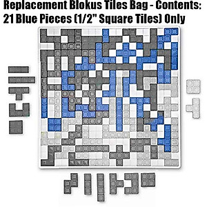 Blokus Game Replacement Parts ~ 21 BLUE PIECES