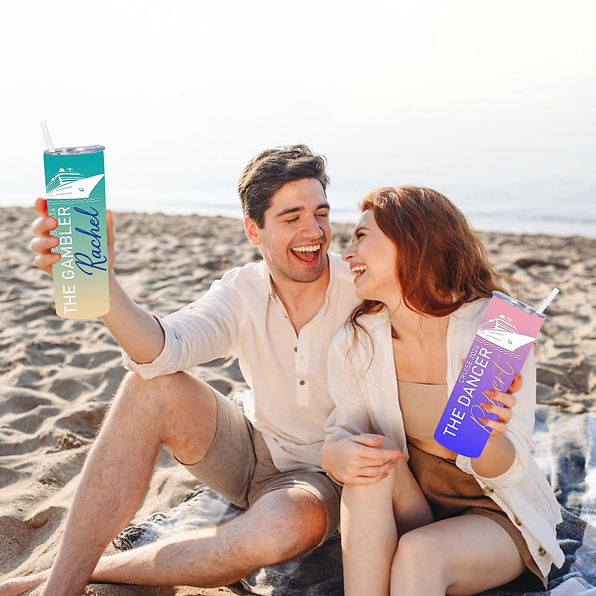 Custom Cruise Cups, Personalized Family Vacation Tumbler, Customized Insulated Stainless Steel Girls Trip Cruise Tumbler With Lid And Straw, Summer Travel Beach Cup, Girls Bachelorette Trip Gifts