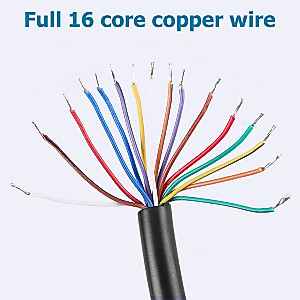 Right Angle OBD2 Splitter, 16 Pin Extension Y Cable, 1 Male to 2 Female, 1ft 24AWG Extender Cord Adapter, Automotive Accessories Universal for All OBD2 Vehicles