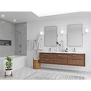 Pfister Karci Bathroom Towel Hook Robe Hook Coat Hook, Wall-Mounted, Screw-In, Spot Defense Brushed Nickel Finish, BRHKA0GS