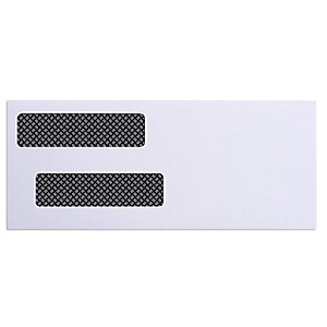 500 Self Seal QuickBooks Double Window Security Check Envelopes - for Business Laser Checks, Ultra Security Tinted, Self Adhesive Peel & Seal White, Size 3 5/8 x 8 11/16-24lb NOT for INVOICES