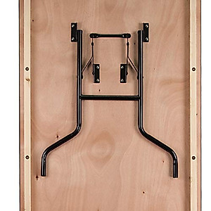 Flash Furniture 8-Foot Rectangular Wood Folding Banquet Table with Clear Coated Finished Top