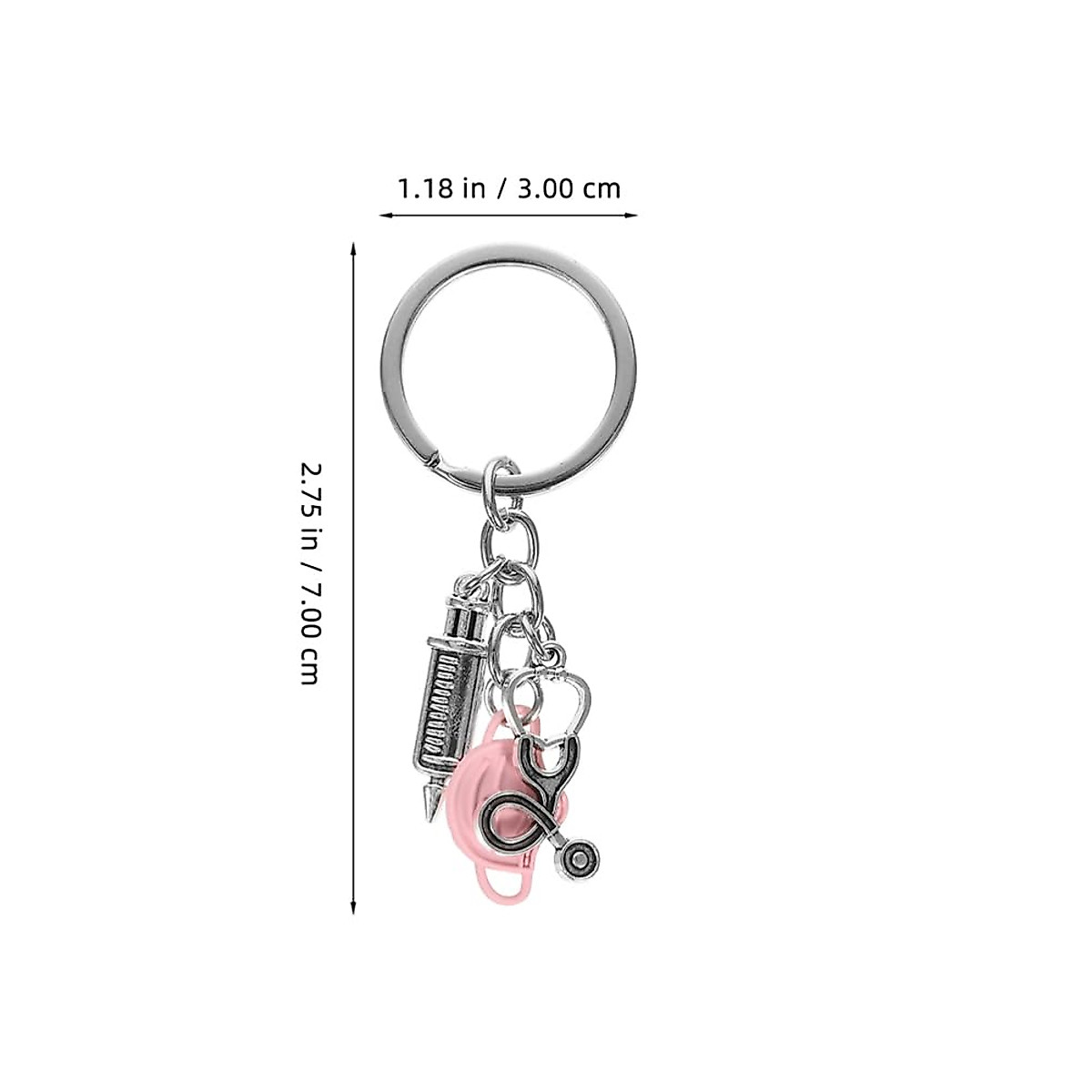 SAFIGLE 2 Pcs Nurse Keychain Student Nurse Keychain Tool Injection Pendant Key Rings for Nurse Women Graduation Christmas Birthday