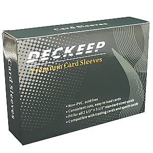 DECKEEP 500 Count Premium Thick Card Sleeves, 66 x 91 mm Clear Standard Card Protectors for Collectibles Trading Cards and Sports Cards