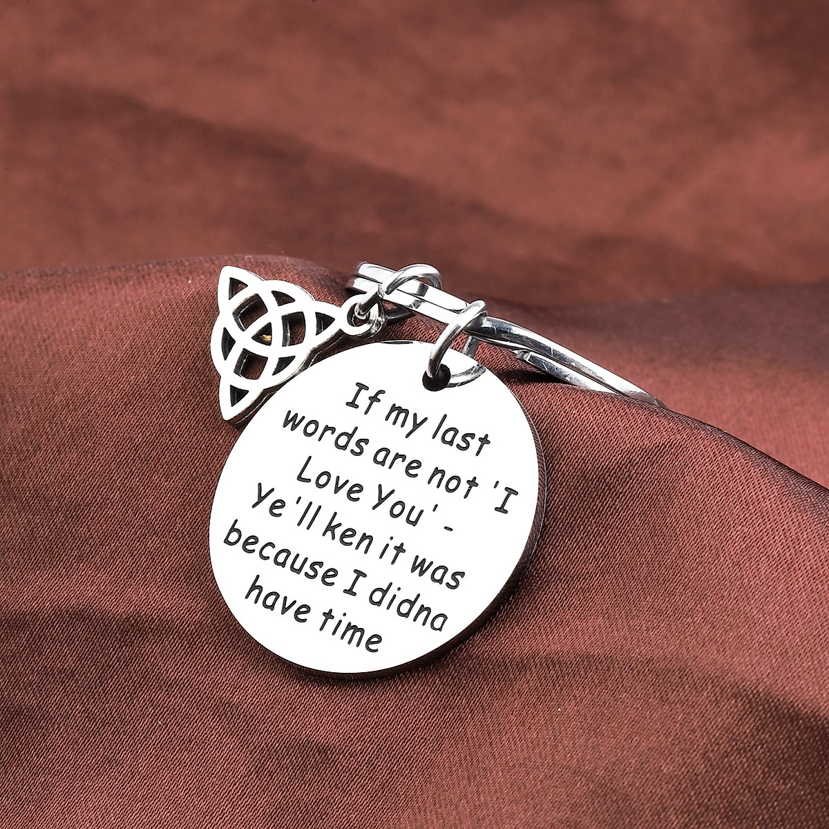 LQRI TV Show Inspired Jewelry Romantic Celtic Gifts If My Last Words Are Not I Love You Keychain Celtic Love Knot Gift for Diehard Fans (K-if my fast)